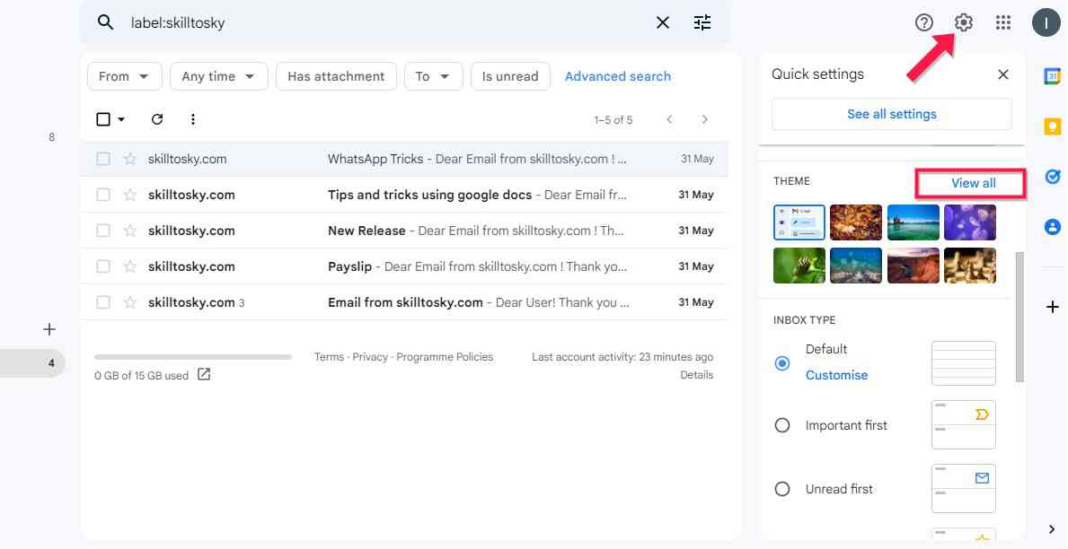How to change the Gmail default theme – skilltosky.com