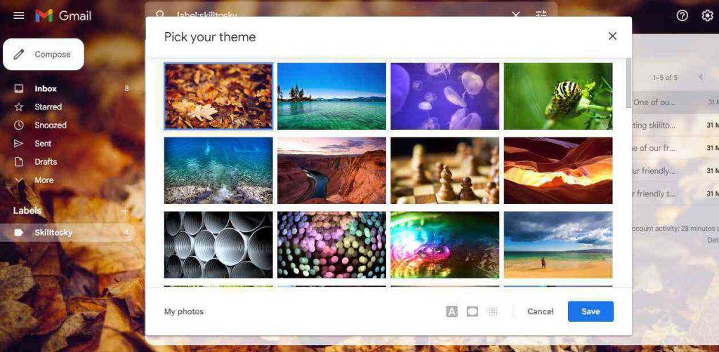 How to change the Gmail default theme – skilltosky.com