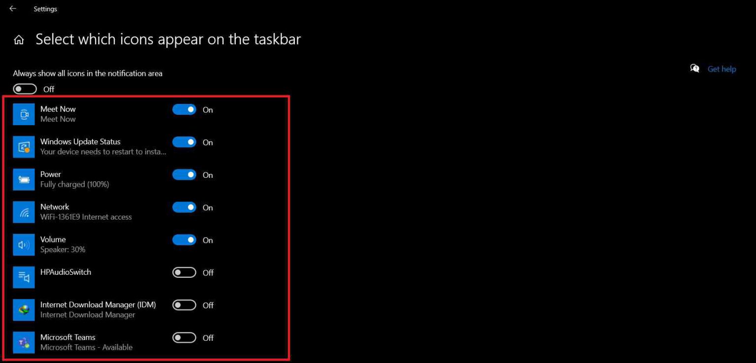 How to Show or Hide Windows 10 Taskbar Icons – skilltosky.com